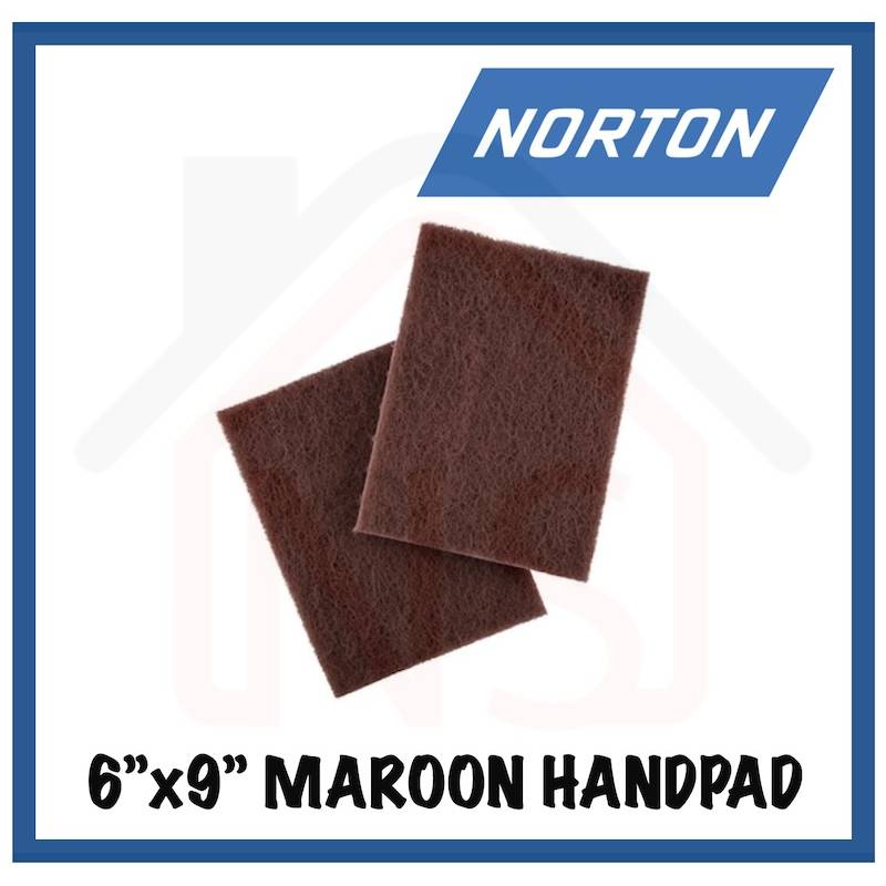 NORTON 447-L Aluminium Oxide Maroon Hand Pad – Rust Removal and Surface ...