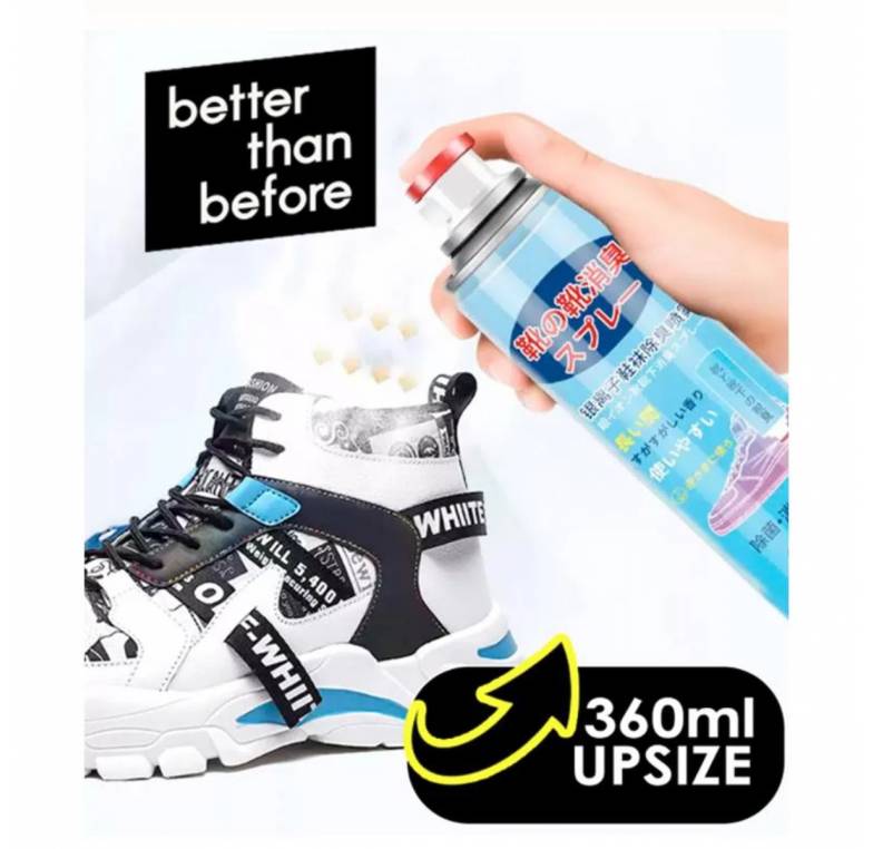 DUER Japan Ag+ Deodorizing Shoe Spray 360ml – Eliminate Foot & Shoe Odor