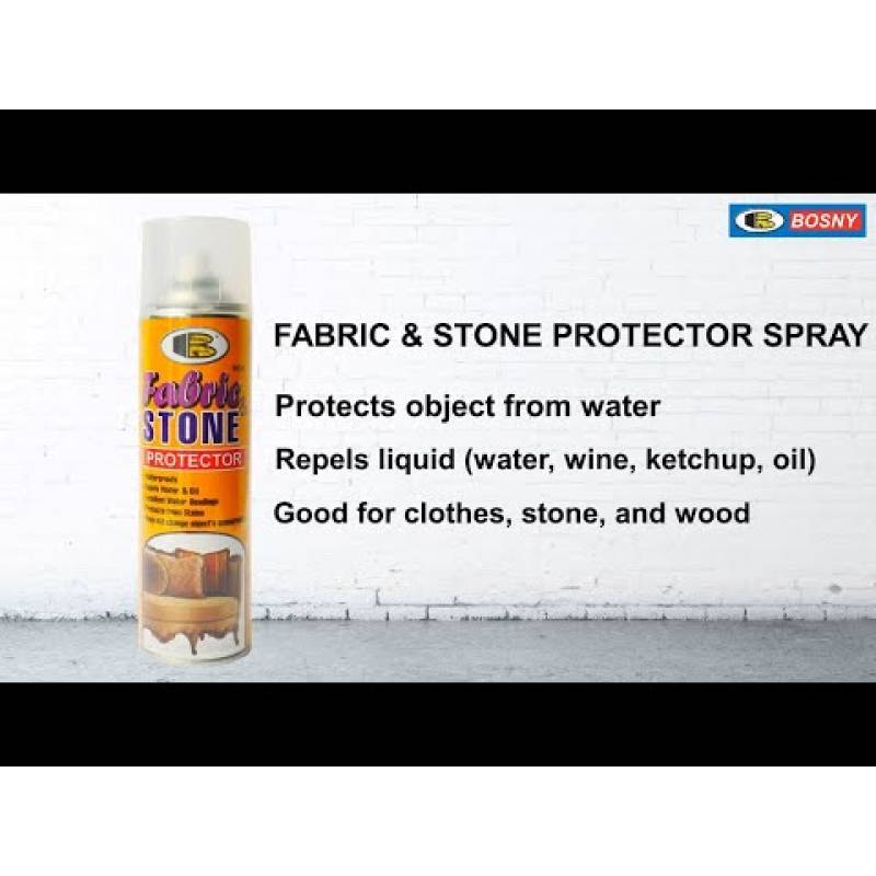 BOSNY Fabric & Stone Protector 600cc B124 | Water & Stain Repellent Spray