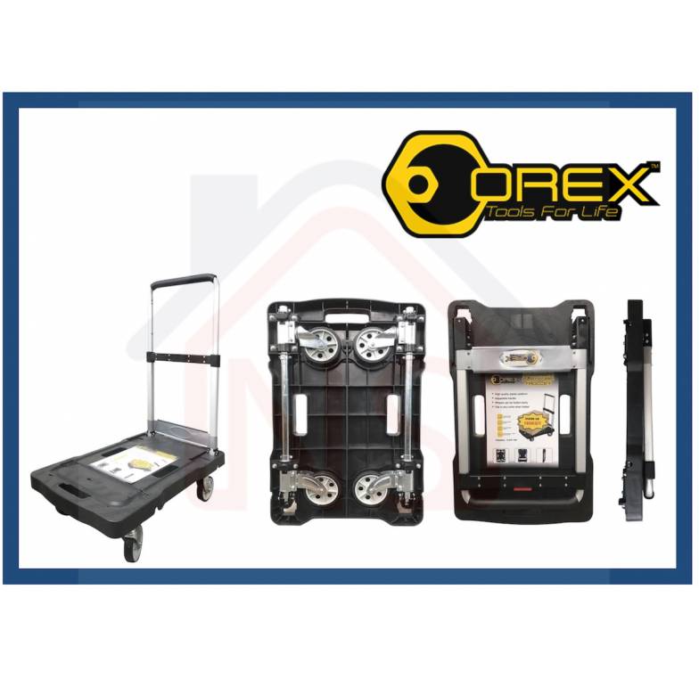 OREX Plastic Portable Foldable Trolley – 180kg Capacity