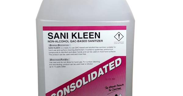 CONSOLIDATED SANI KLEEN Non-Alcohol Hand Sanitizer 5L – Effective & Gentle