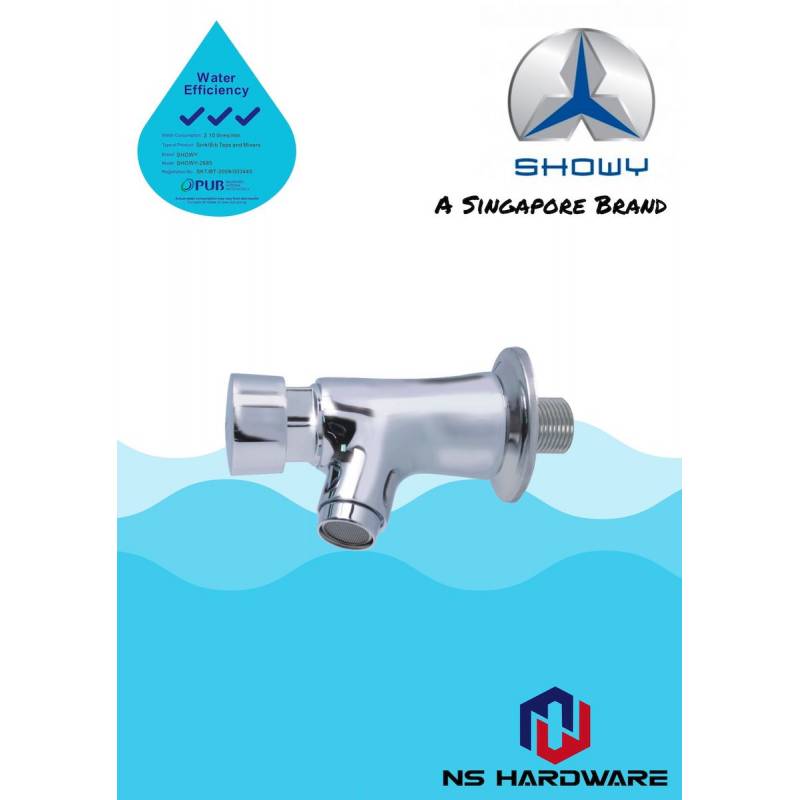 SHOWY 2685 Self-closing Delay Action Bib Tap – Water Saving Faucet